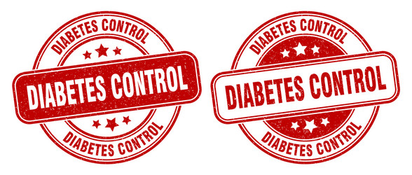 Diabetes control stamp label Royalty Free Vector Image