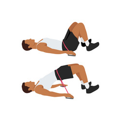 Banded Glute Bridge Vector Images (17)