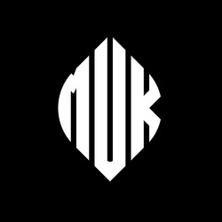 Muk logo letter letter logo design Royalty Free Vector Image