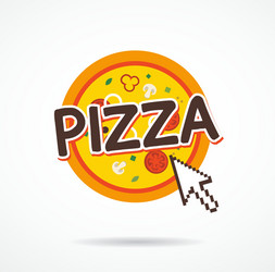 Pizza online icon Royalty Free Vector Image - VectorStock