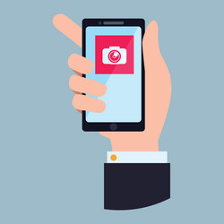 Smartphone design app icon white background Vector Image