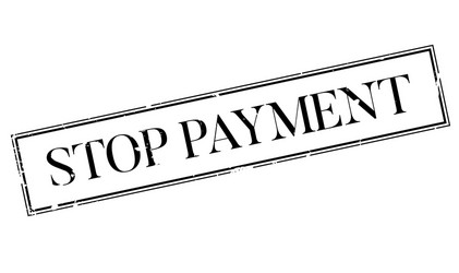 Stop payment stamp Royalty Free Vector Image - VectorStock