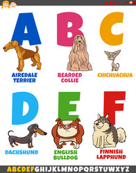 Cartoon alphabet collection with animal characters