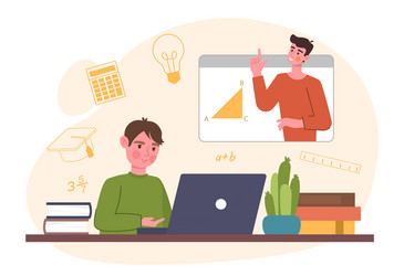 Math lesson concept Royalty Free Vector Image - VectorStock