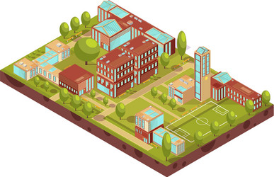 Isometric infographic element or university Vector Image