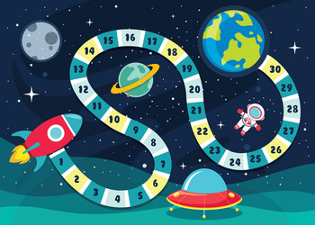 Numbers boardgame Royalty Free Vector Image - VectorStock