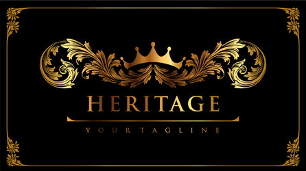 Elegant shield ornaments emblem Royalty Free Vector Image