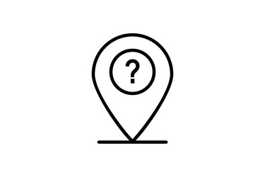 Where icon related to confusion flat line Vector Image