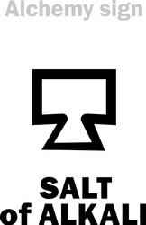 Alchemy alkali sal caustic Royalty Free Vector Image