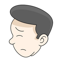 Emoticon boy head is sad crying sobbing Royalty Free Vector