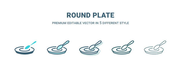 Award symbol icon in 5 different style outline Vector Image