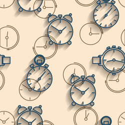 Seamless background images watch dials Royalty Free Vector