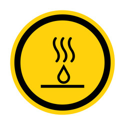 Caution hot liquids burn hazard symbol sign Vector Image