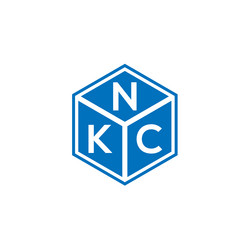 Nkc letter logo design on black background Vector Image