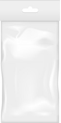 Blank of transparent plastic pocket Royalty Free Vector