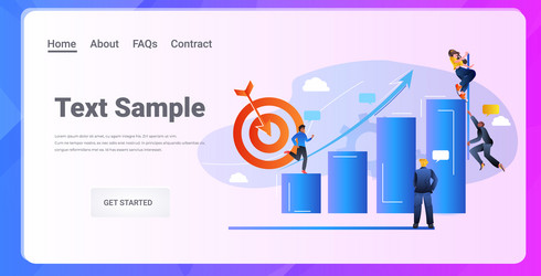 Business goals achievement concept businesspeople Vector Image