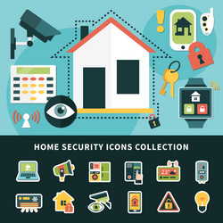 Home security system isometric flowchart Vector Image