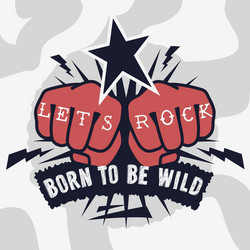 Rock Fist Band Vector Images (62)