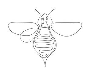 Continuous Line Bee Vector Images (over 150)