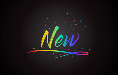 New handwritten word font with vibrant violet Vector Image