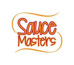Sauce master logo design Royalty Free Vector Image
