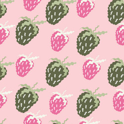Cute strawberries seamless pattern doodle Vector Image