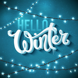 Hello winter holiday Royalty Free Vector Image