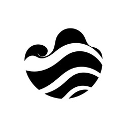 Coastal erosion icon - simple Royalty Free Vector Image