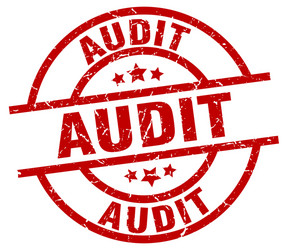 Internal audit stamp label round Royalty Free Vector Image