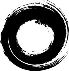 Ink brush wave curved paint artistic Royalty Free Vector