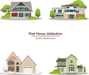 Collection of various houses Royalty Free Vector Image