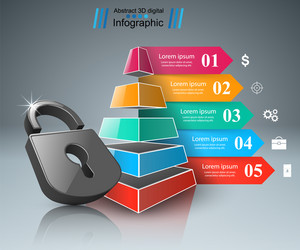 Infographic key icon Royalty Free Vector Image