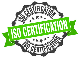 Iso 45001 - health and safety certification stamp Vector Image
