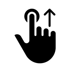 Finger pointing up icon glyph Royalty Free Vector Image