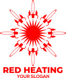 Hvac construction logo design Royalty Free Vector Image