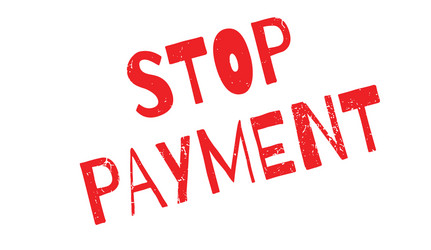 Stop payment stamp Royalty Free Vector Image - VectorStock