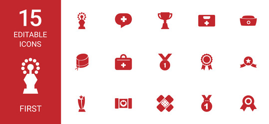 13 first icons Royalty Free Vector Image - VectorStock