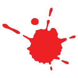 Red paint splash over white background Royalty Free Vector