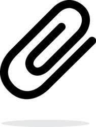 Paper clip flat clean icon design element Vector Image