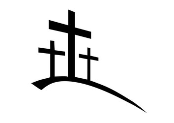Three Crosses Clip Art Black And White