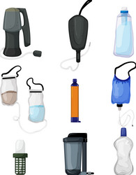 Plumbing water filter cartoon Royalty Free Vector Image