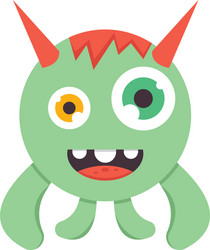 Cartoon monsters mascot icon design template Vector Image
