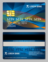 Credit card front and back side Royalty Free Vector Image