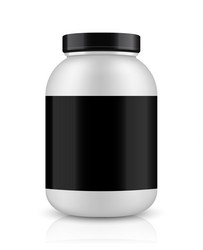 Whey protein bottle Royalty Free Vector Image - VectorStock