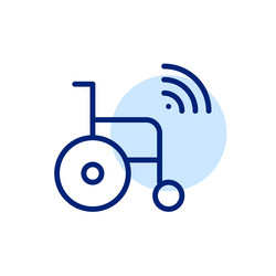 Wheelchair with remote control and sensors Vector Image