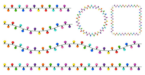 String of Christmas Lights Cartoon Vector Images (over 1,000)