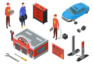 Auto service banners Royalty Free Vector Image