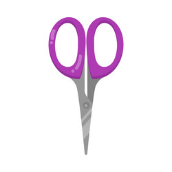 Metal scissors with long blades cartoon Royalty Free Vector
