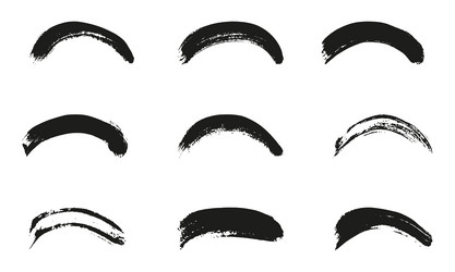 Paint grunge wave shape half circle template Vector Image