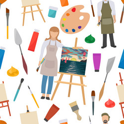 Profession and occupation set painter artist Vector Image